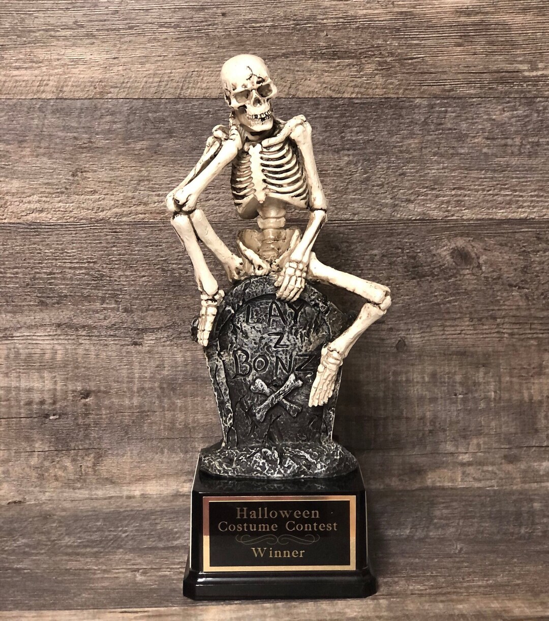 Halloween Trophy Skeleton Tombstone Scariest Costume Contest - Etsy