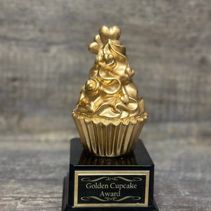 Golden Cupcake Trophy Bake off Trophy Baking Competition Trophy ...