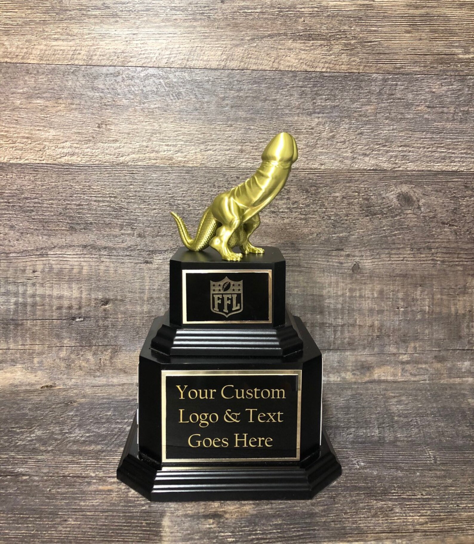 FFL Golden Dickasaurus LOSER Trophy Fantasy Football Loser | Etsy
