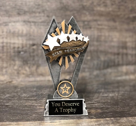 Achievement Award Trophy Star Performer Employee of the Month - Etsy