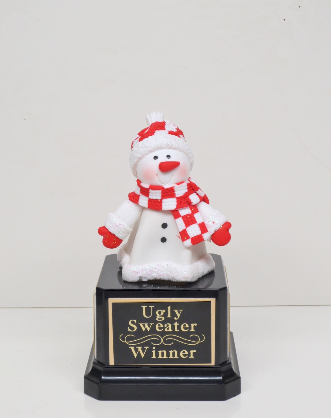 Mini Ugliest Ugly Sweater Trophy Contest Snowman Holiday Party Winner ...