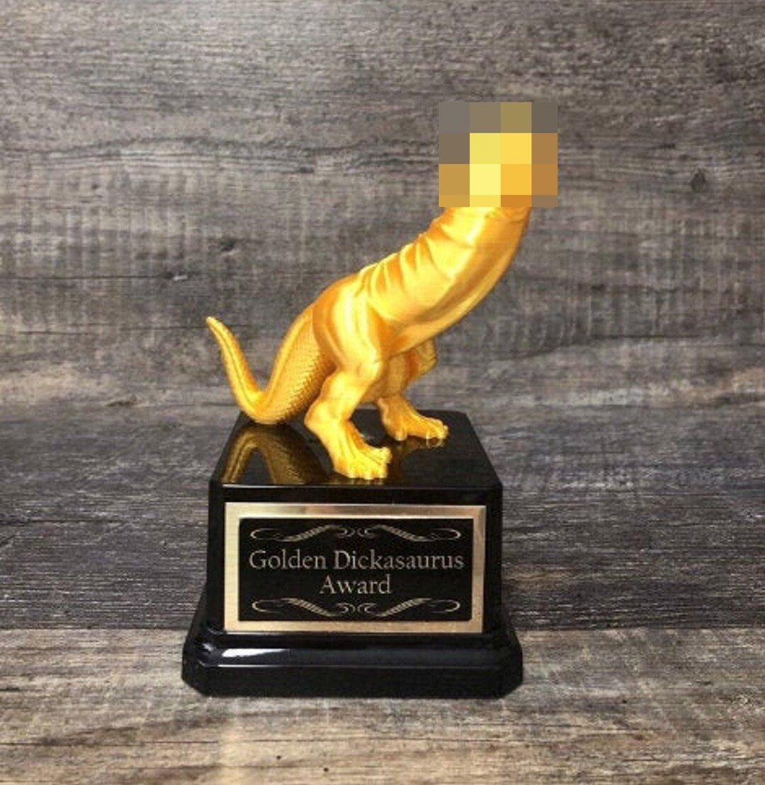 Golf Tournament Trophy Funny Trophy Golden Dickasaurus Golf Award LOSER ...