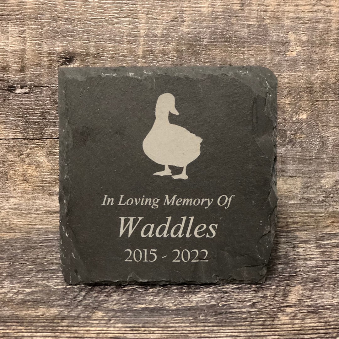 Duck Memorial Stone Pet Memory Stone Pet Loss Gift Grave Marker ...