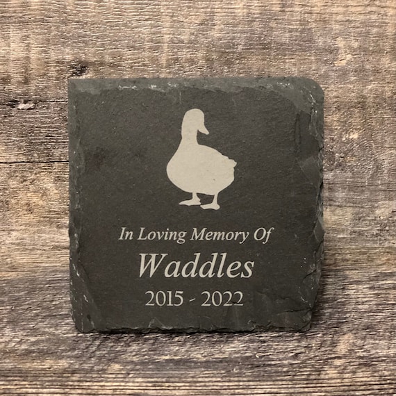 Duck Memorial Stone Pet Memory Stone Pet Loss Gift Grave - Etsy
