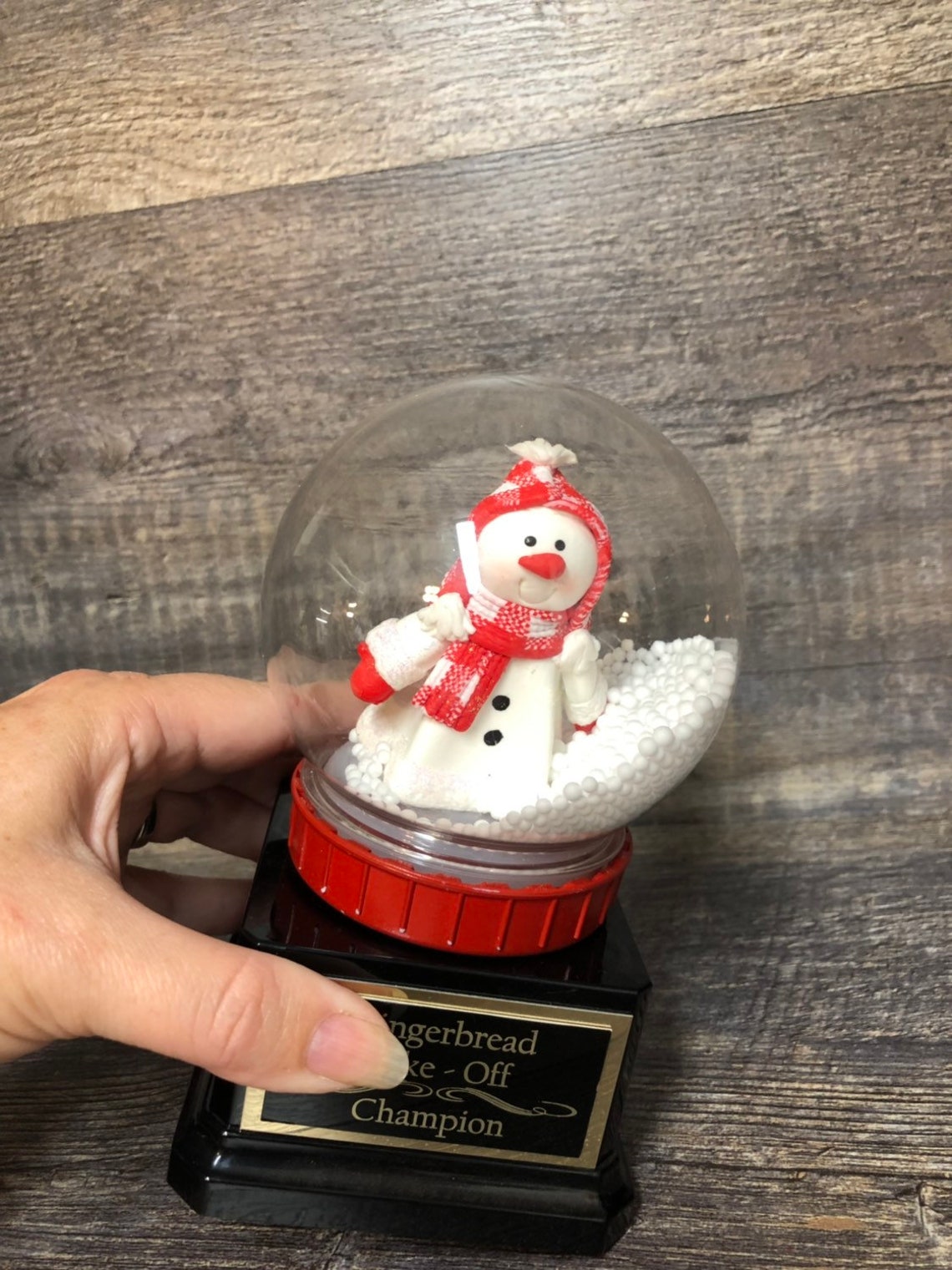 Ugly Sweater Trophy Snowman Snow Globe Trophy Best Snowman Gingerbread ...