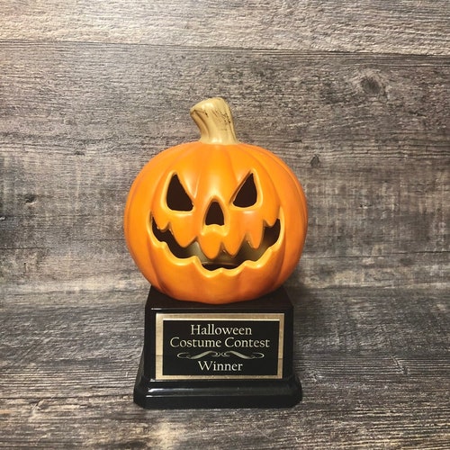 Halloween Trophy Pumpkin Carving Contest Best Costume Contest - Etsy