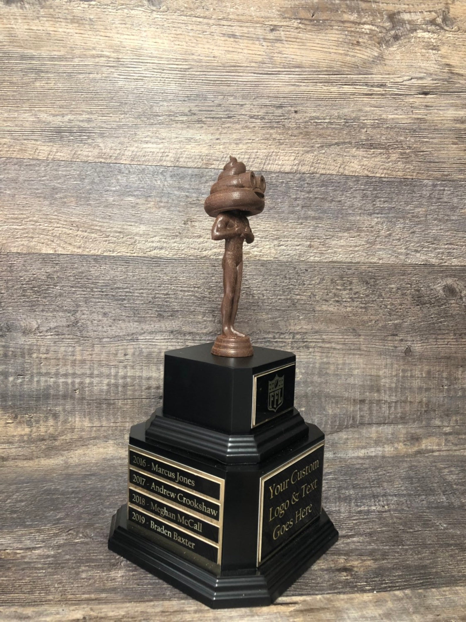 FFL Perpetual Funny Trophy Shit Head or Poop Head Award Full | Etsy