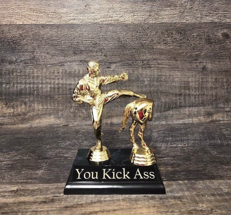 You Kick Ass Funny Trophy Karate Trophy Jack Ass Horses Rear - Etsy