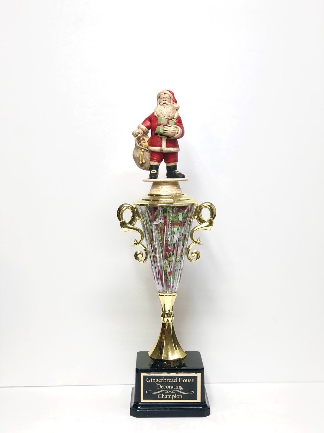 Christmas Santa Trophy Trivia Night Trophy Gingerbread Decorating ...