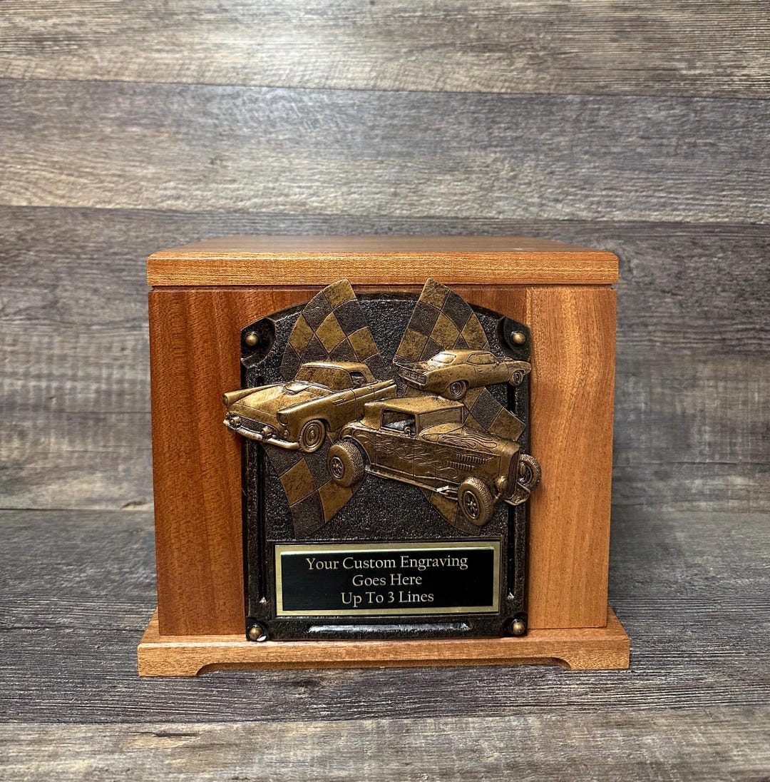 Car Racing MAHOGANY Urn Memorial Urn Funeral Cremation Urn Muscle Car ...