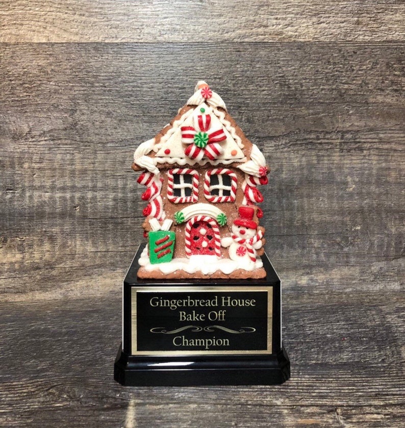 Gingerbread House Cookie Decorating Champion Bake off Trophy - Etsy