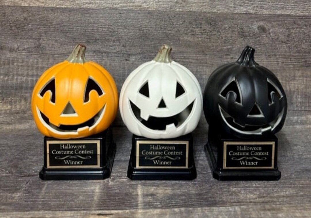 Halloween Trophy Halloween Trophies THREE Trophy Pumpkin Carving ...