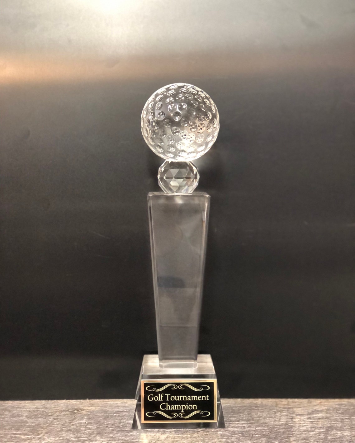 CRYSTAL Golf Trophy Cup Tournament Trophy With Satin Lined Gift Box 11. ...