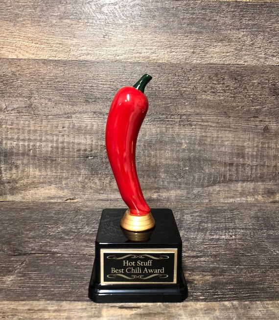 Chili Cook off Trophy Chili Competition Champion Hot Stuff | Etsy