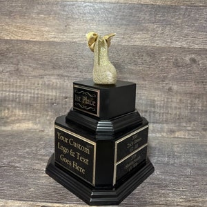 Girls Fantasy Football Perpetual Trophy W/ GOLD Glittered High Heel FFL ...
