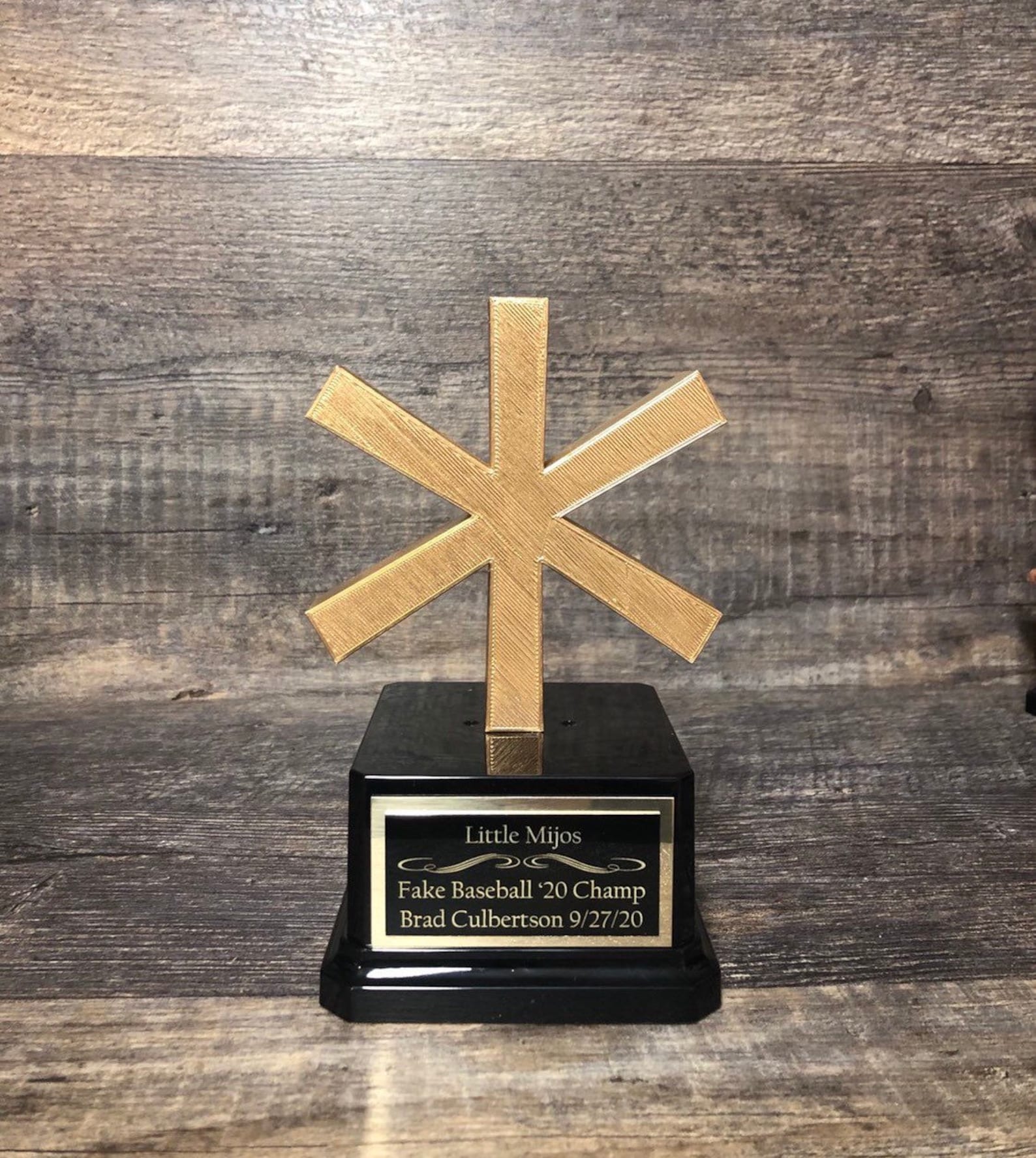 Funny Asterisk Trophy for A Crazy Year Unique Fantasy Sports Trophy ...