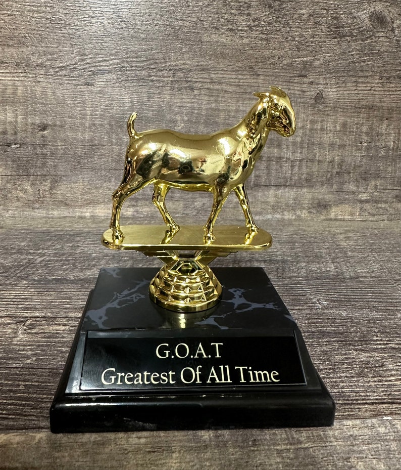 Goat Award Trophy Greatest of All Time G.O.A.T. Funny Trophy - Etsy