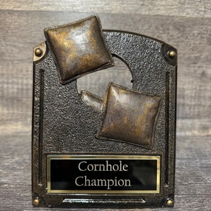 Cornhole Trophy Plaque Corn Hole Champion Personalized Trophy Bean Bag ...