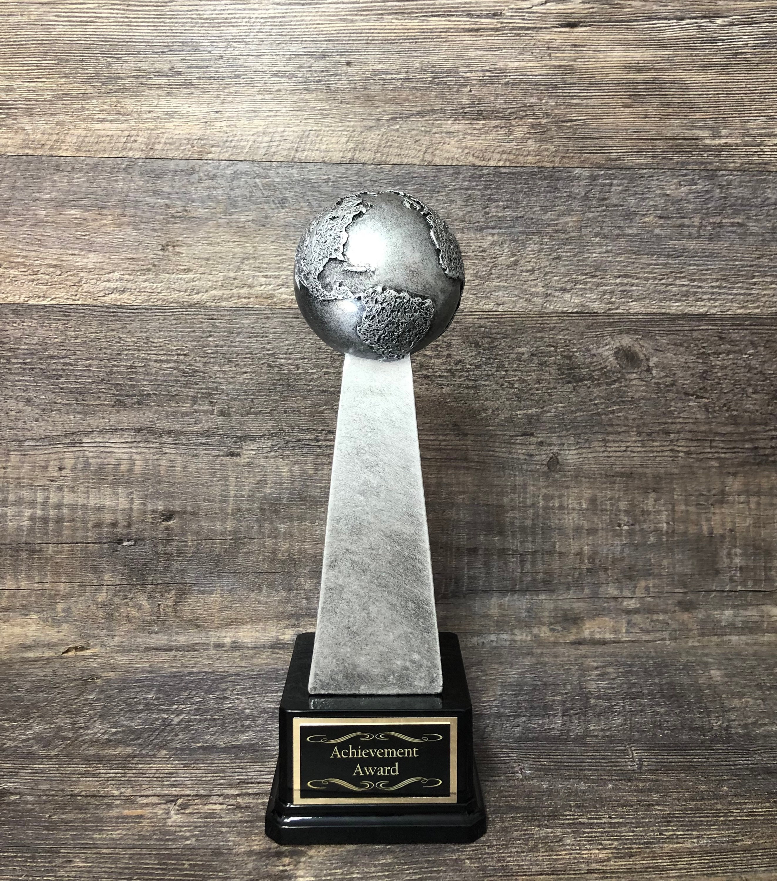 World Globe Trophy Global Achievement Trophy Personalized You Mean the ...