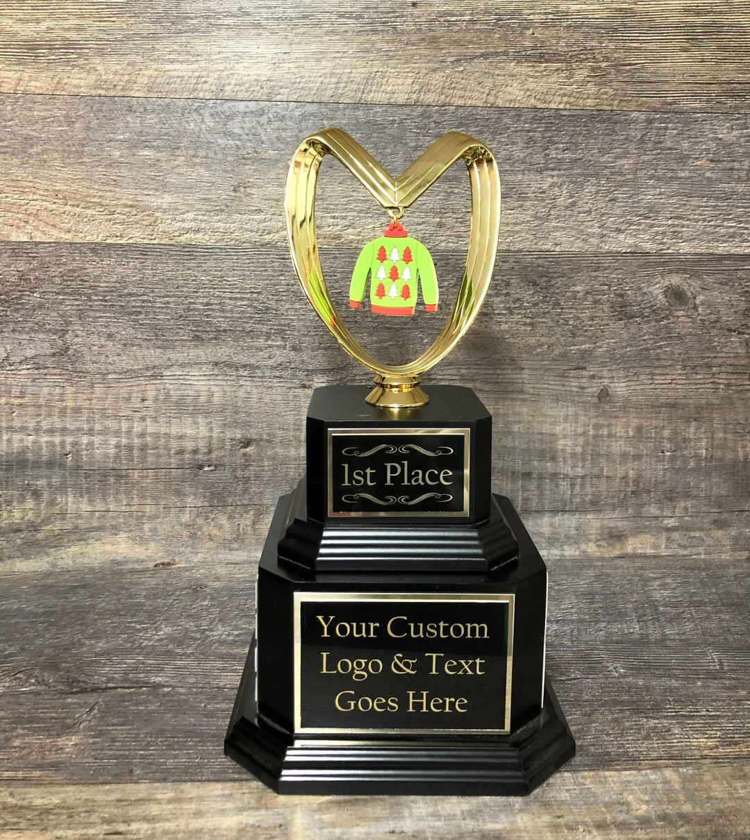 Ugly Sweater Trophy Perpetual Ugliest Sweater Christmas Holiday Party ...
