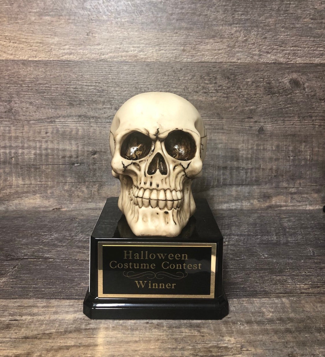 Halloween Trophy Skull Scariest Costume Contest Best Costume - Etsy