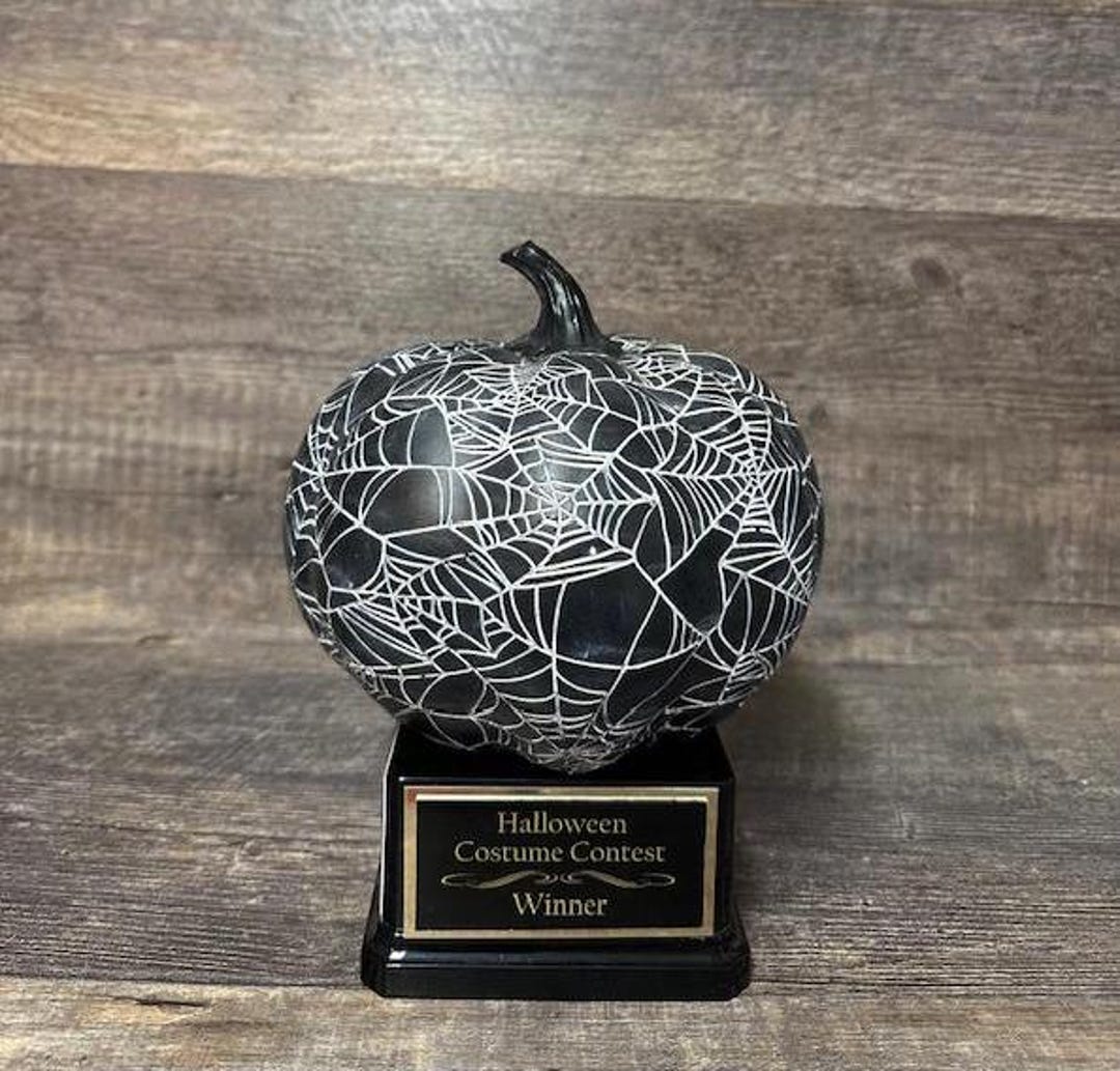 Halloween Trophy Spiders Web Pumpkin Carving Contest Best Costume ...