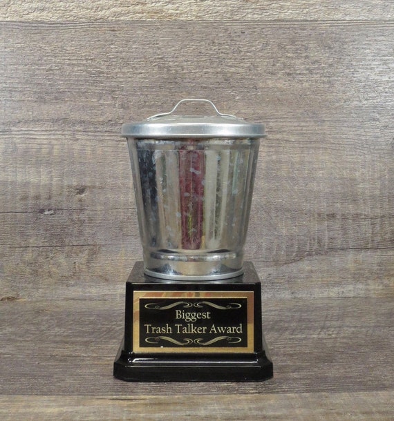 Funny Trophy Trash Talker Award Garbage Can Take Out the Trash - Etsy