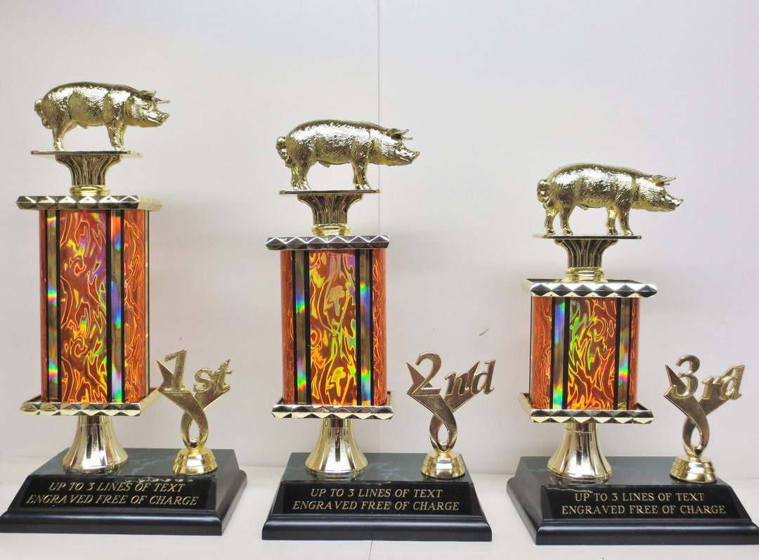 BBQ Trophy Best BBQ Cook off Trophies Ribs Pork Pig Trophy Award ...