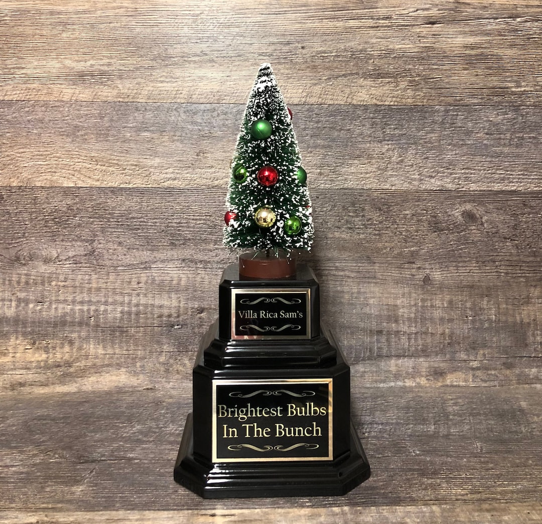 Best Decorated Tree Christmas Trophy Perpetual Holiday Lights Bottle ...