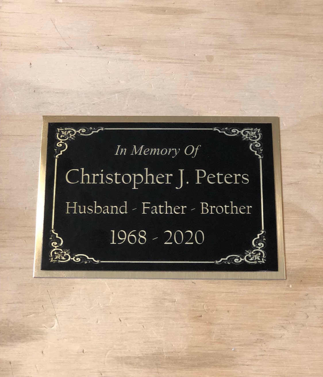 Custom Engraved in Memory of Name Plate Cremation Urn or | Etsy