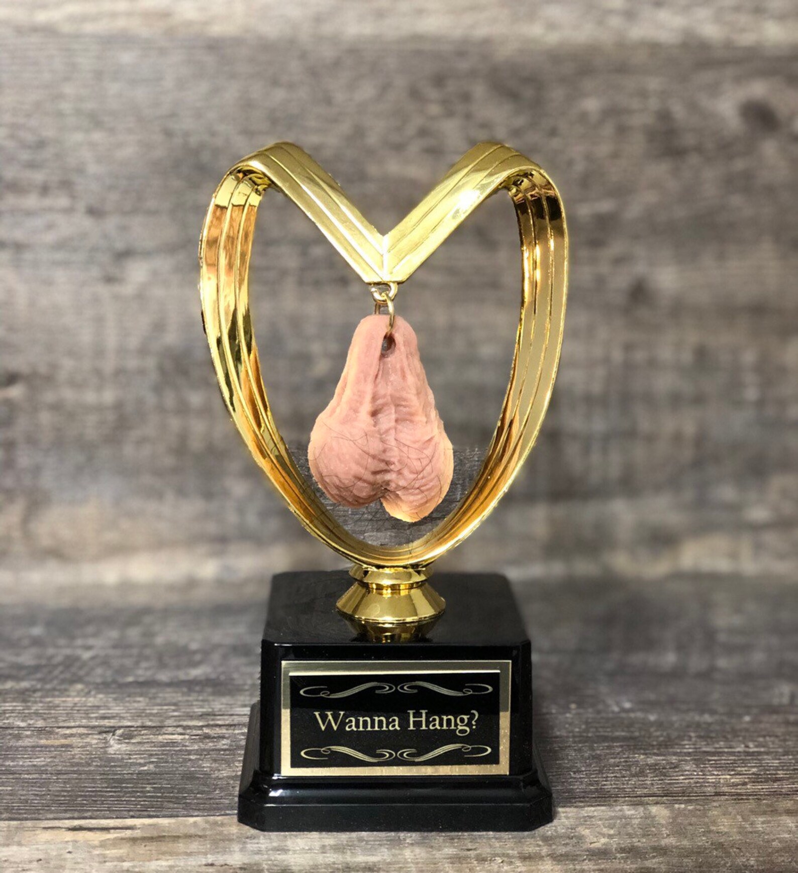 Wanna Hang Hairy Balls Valentines Day Funny Trophy Wife Etsy