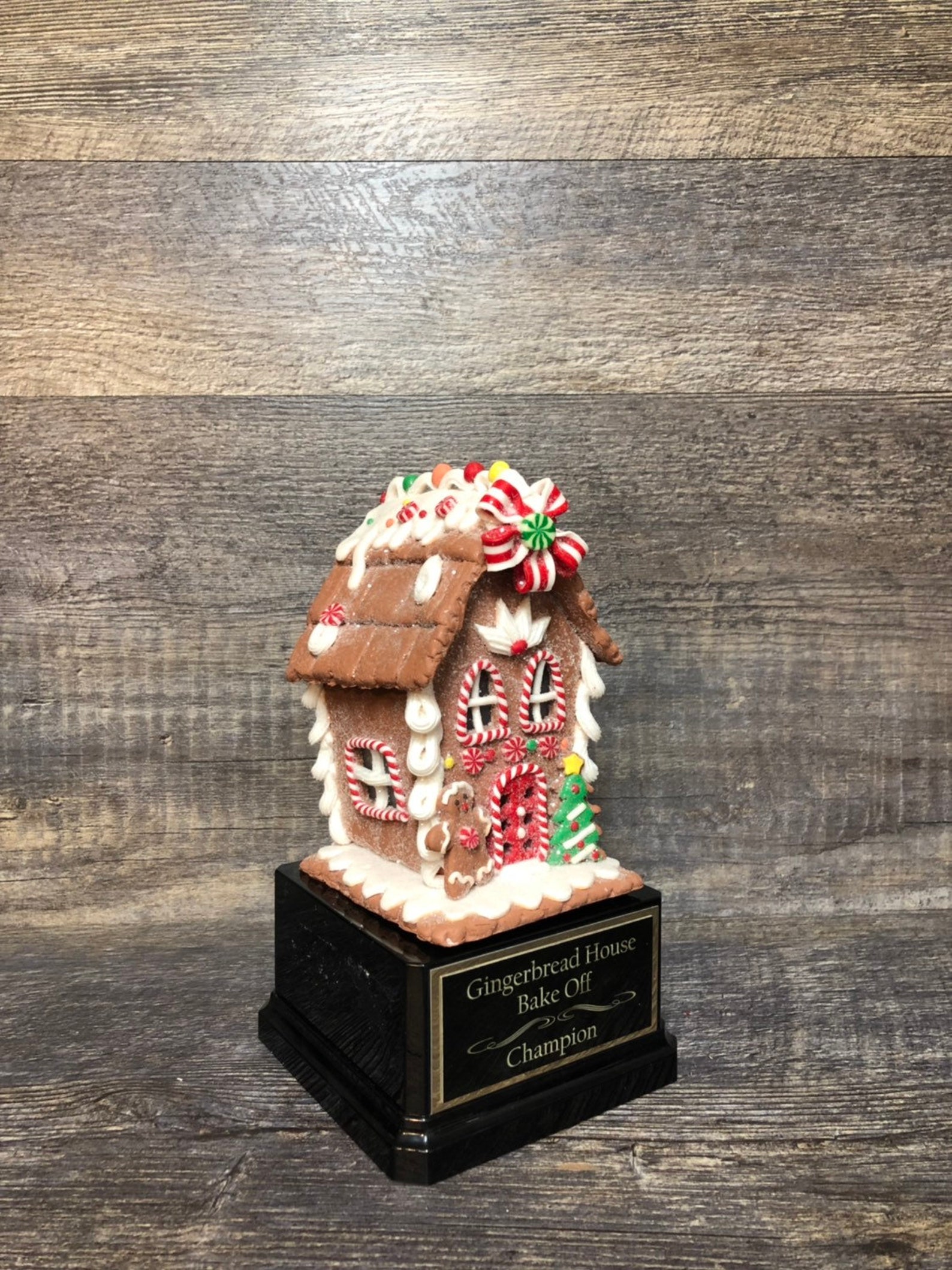 Gingerbread House Cookie Bake off Trophy 8 Med Size Ugly | Etsy