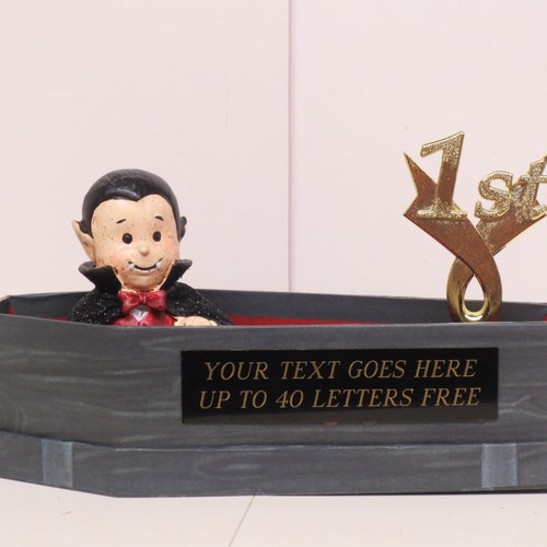 Halloween Trophy Halloween Trophies Dracula Trophy Pumpkin - Etsy