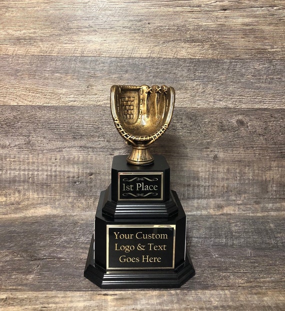 Baseball Trophy Fantasy Baseball Perpetual Trophy Antique Gold - Etsy