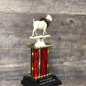 GOAT Trophy Greatest of All Time Corporate Award Trophy Employee of the ...