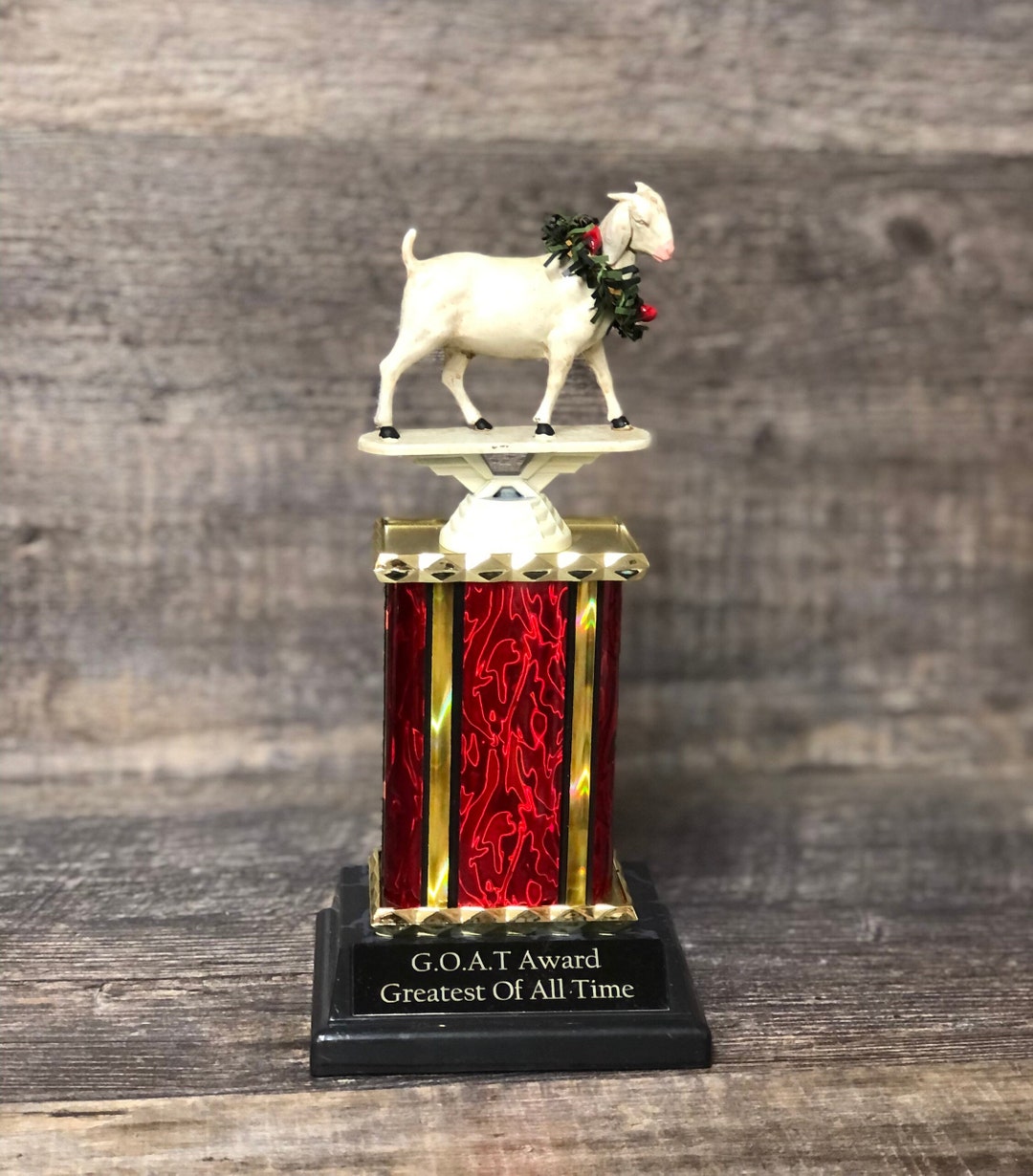 GOAT Trophy Greatest of All Time Corporate Award Trophy Employee of the ...