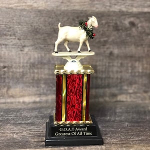 GOAT Trophy Greatest of All Time Corporate Award Trophy Employee of the ...