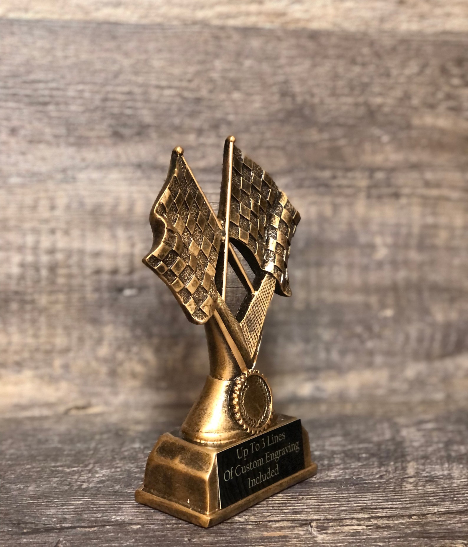 Car Show Trophy 7" Checkered Flag Racing Trophy Race Flag Trophy Best ...