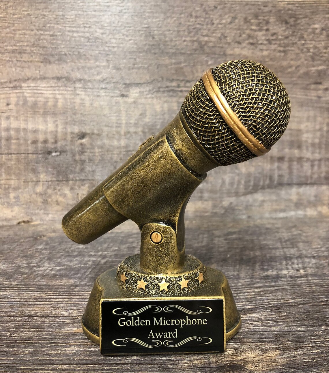 GOLDEN MICROPHONE Trophy Karaoke Best Singer Award Funny - Etsy