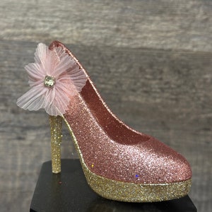 Girls Fantasy Football Perpetual Trophy W/ Pink & Gold Glittered High ...