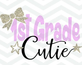 Hello First Grade SVG Cutting File Ai Dxf and Png Instant | Etsy
