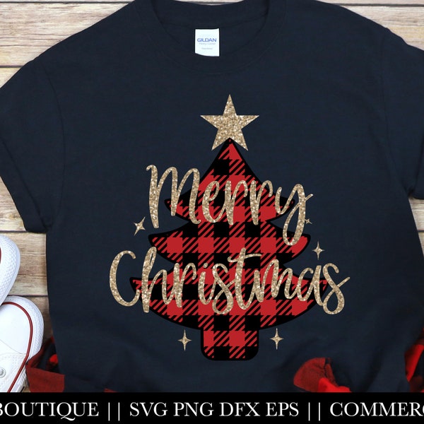 Plaid Christmas Svg - Etsy