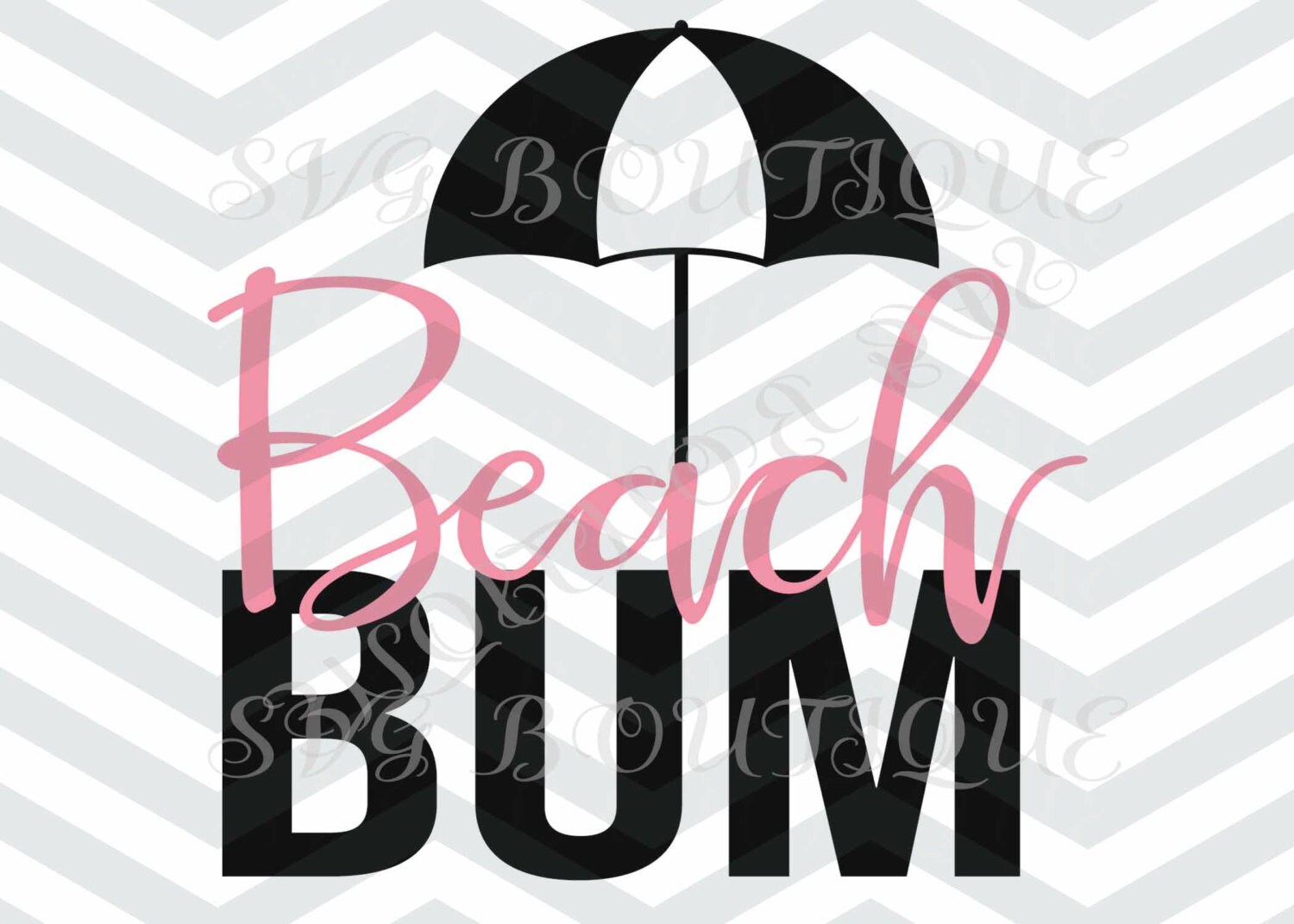 Beach Bum SVG File, Beach Cut File, Summer Word Art, Cutting File, Cut ...