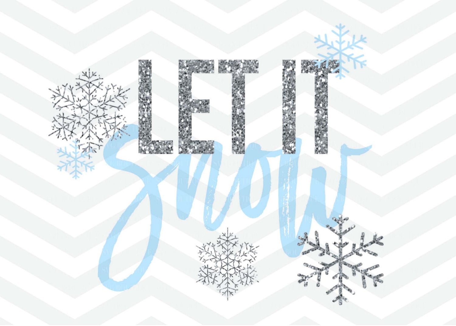 Let It Snow SVG File, Christmas Svg File, Merry Christmas, Snowflake ...
