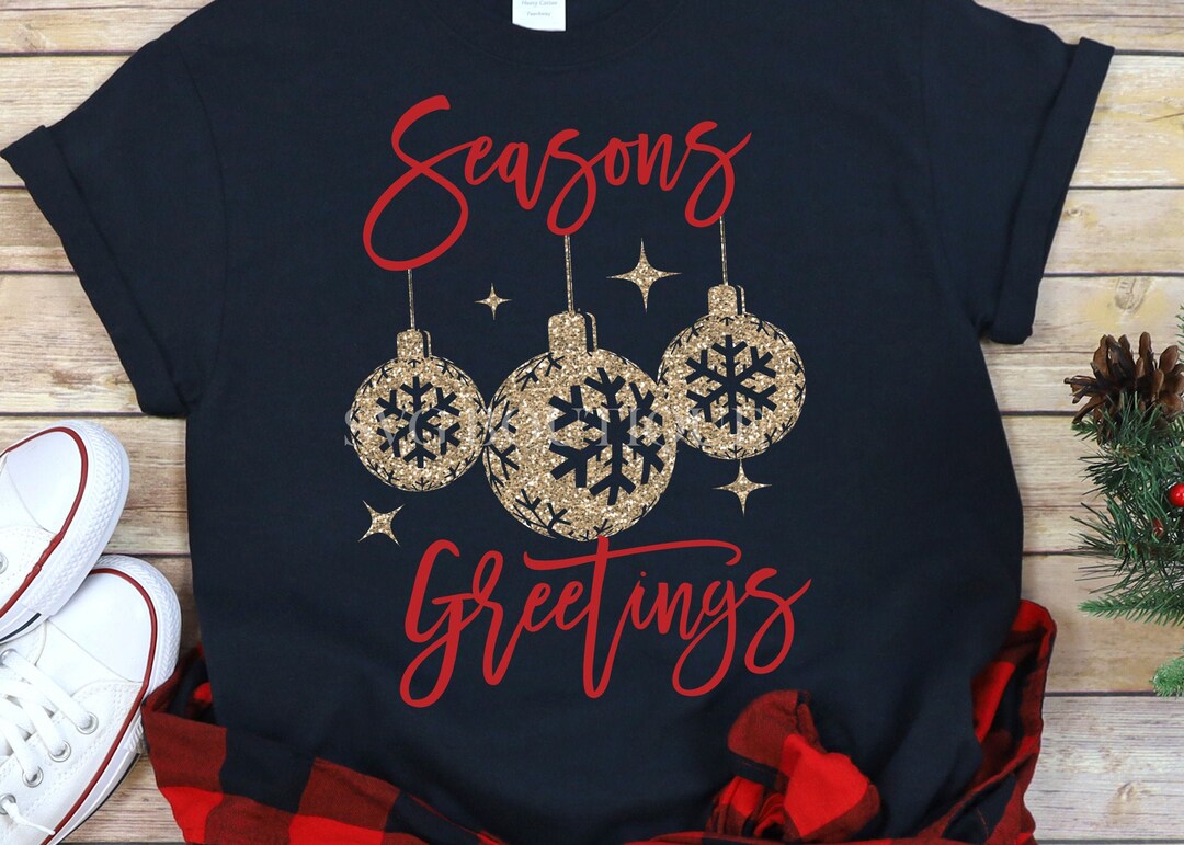 Seasons Greetings SVG File, Holiday Svg File, Christmas SVG, Ornament ...