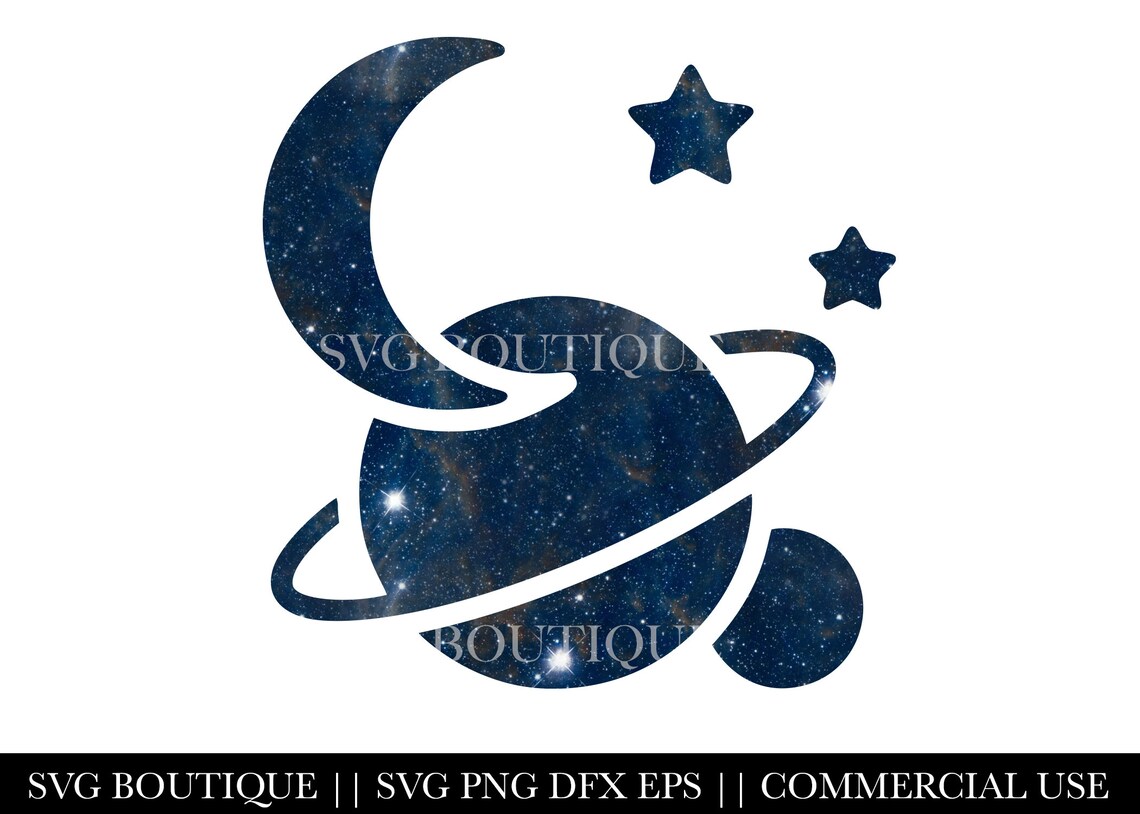 Galaxy SVG File Galaxy Sublimation File Space SVG file Moon | Etsy