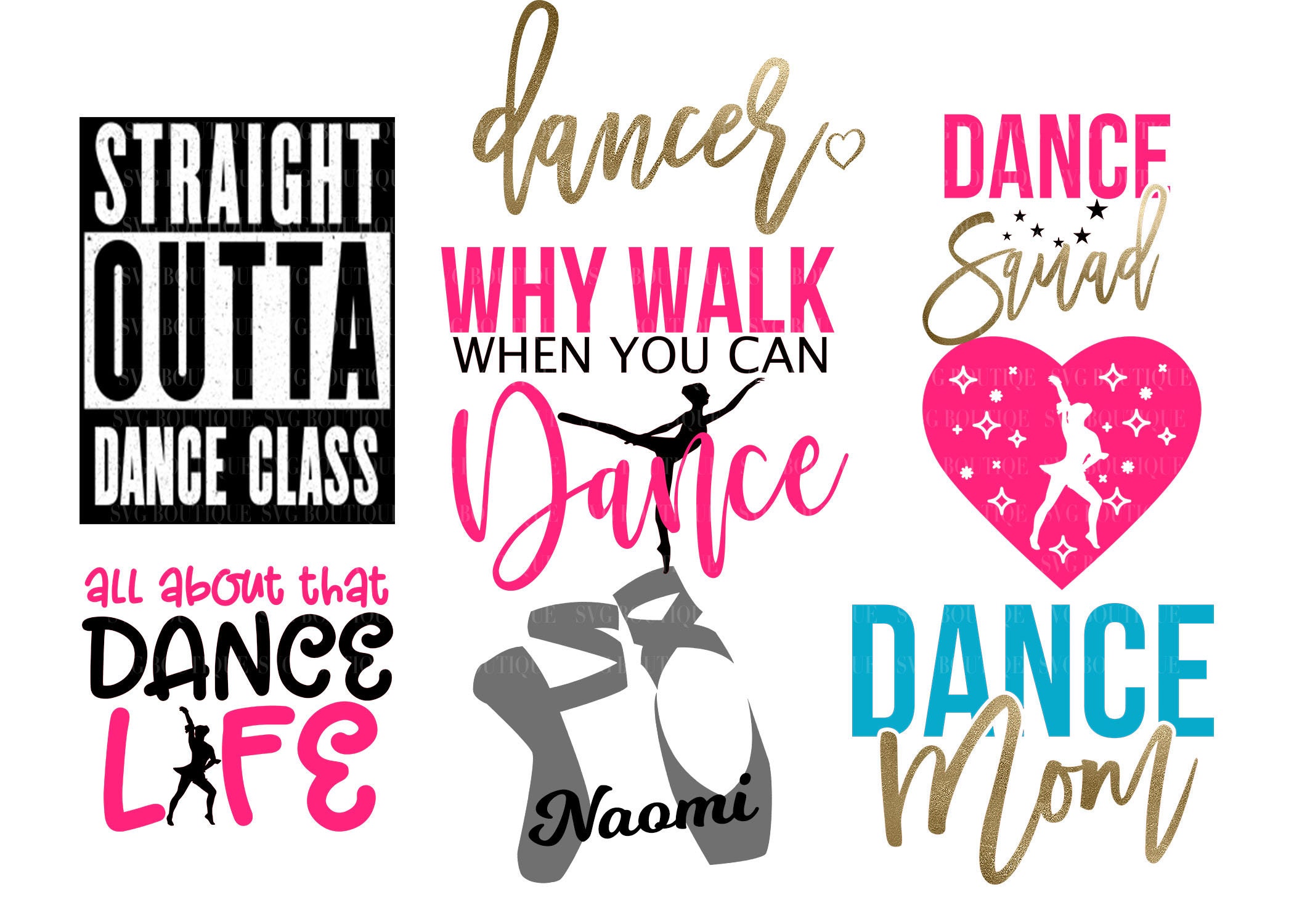 Dance SVG Bundle Dance SVG Files Dance Team Dance Mom Svg - Etsy