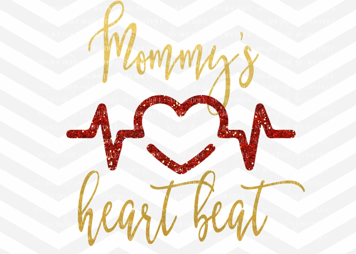 Valentine's Day SVG File Heartbeat SVG Girl Valentine - Etsy