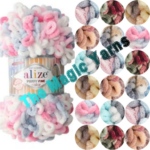 Alize Puffy Fine Color Blanket Yarn Soft Baby Yarn Loop - Etsy