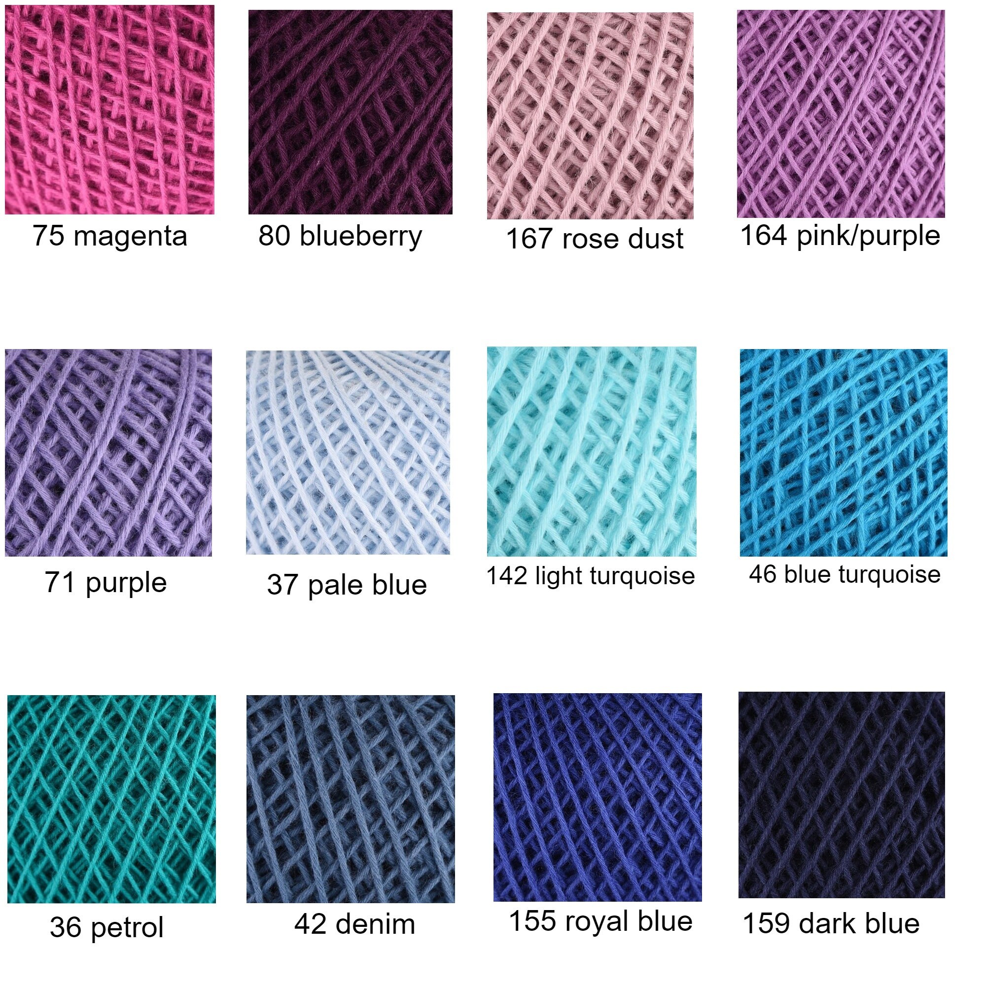 Crochet Thread Size 20 Combed Cotton Extra Fine 550 M 600 - Etsy